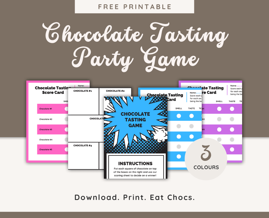 Blind Chocolate Tasting Party Game (+ Free Printable)